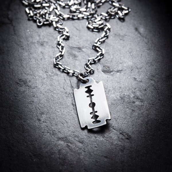 Razor Blade Necklace - Etsy