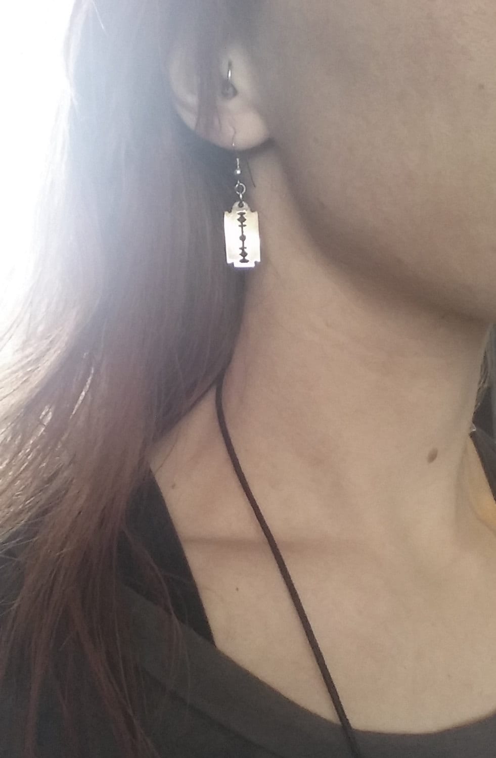 RAZOR BLADE earrings | Etsy