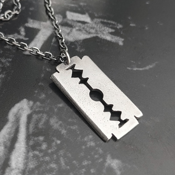 Razor Blade Necklace - Etsy