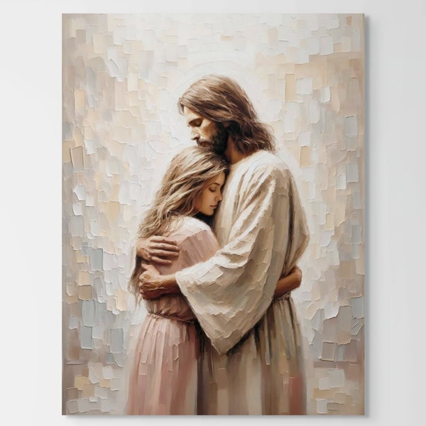 Jesus Hugging Woman Wall Art - Etsy