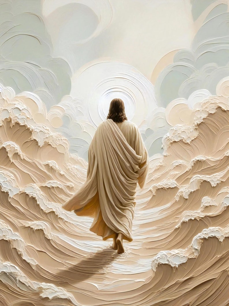 Jesus Walking on Water, Christian Art, Jesus Art, LDS Painting, Bible ...