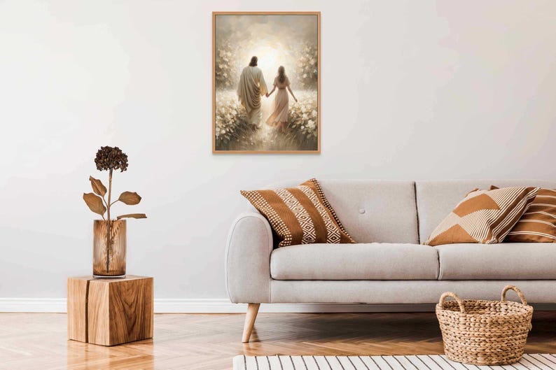 Follow His Path, Christian Wall Art, Jesus With Woman, Jesus Wall Art ...