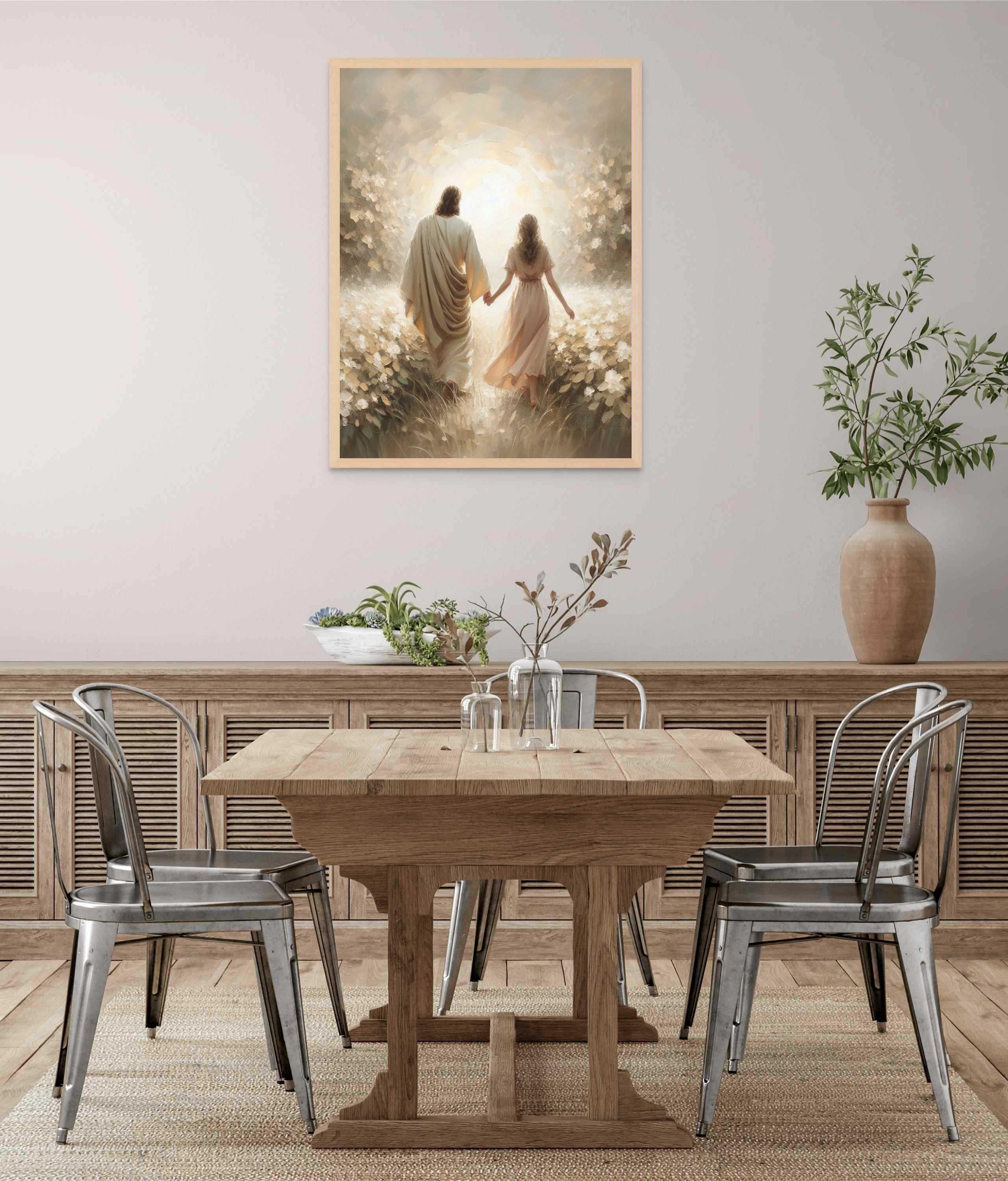 Follow His Path, Christian Wall Art, Jesus With Woman, Jesus Wall Art ...