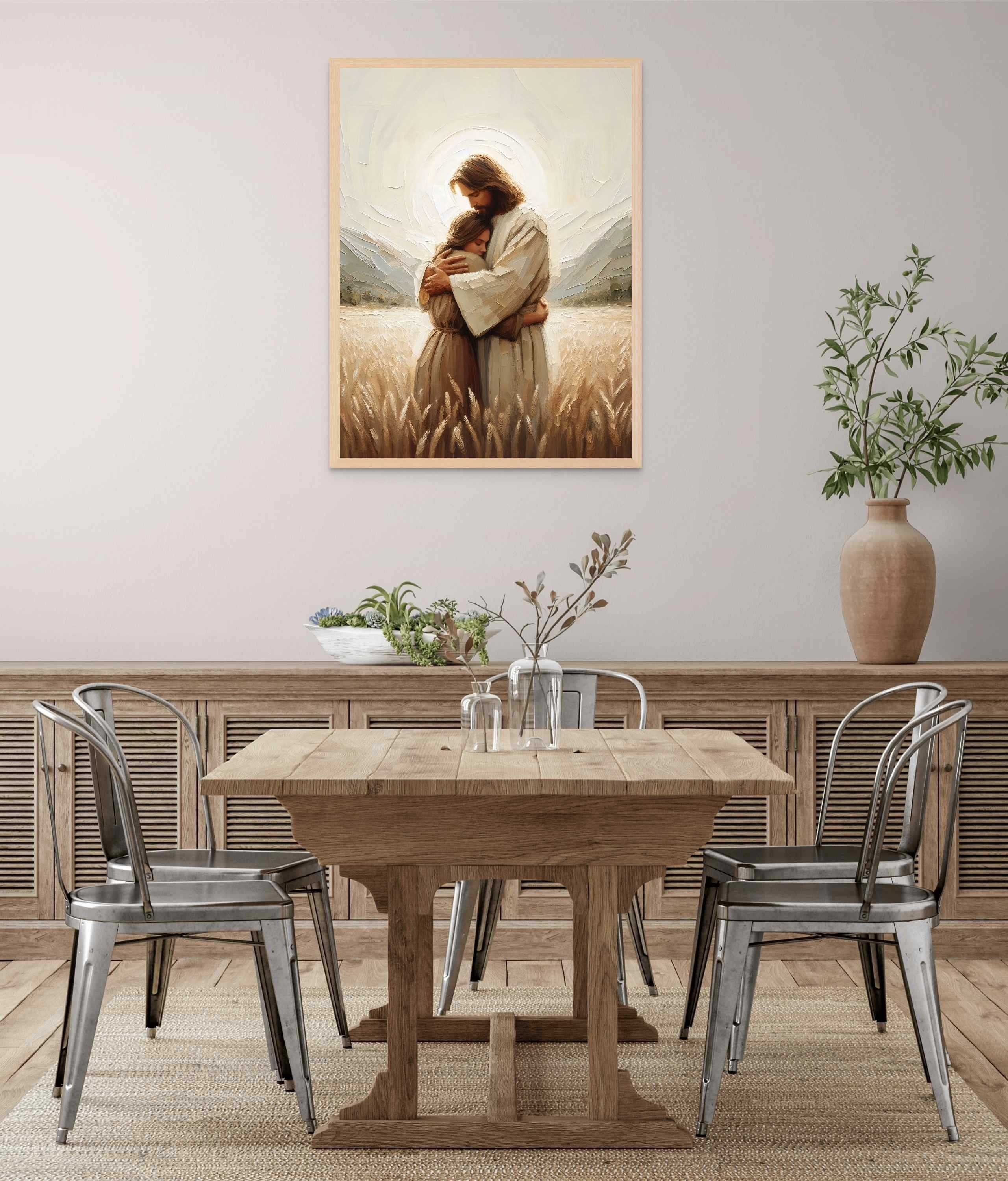 Divine Embrace, Christian Painting, Jesus Hugging a Woman, Picture of ...