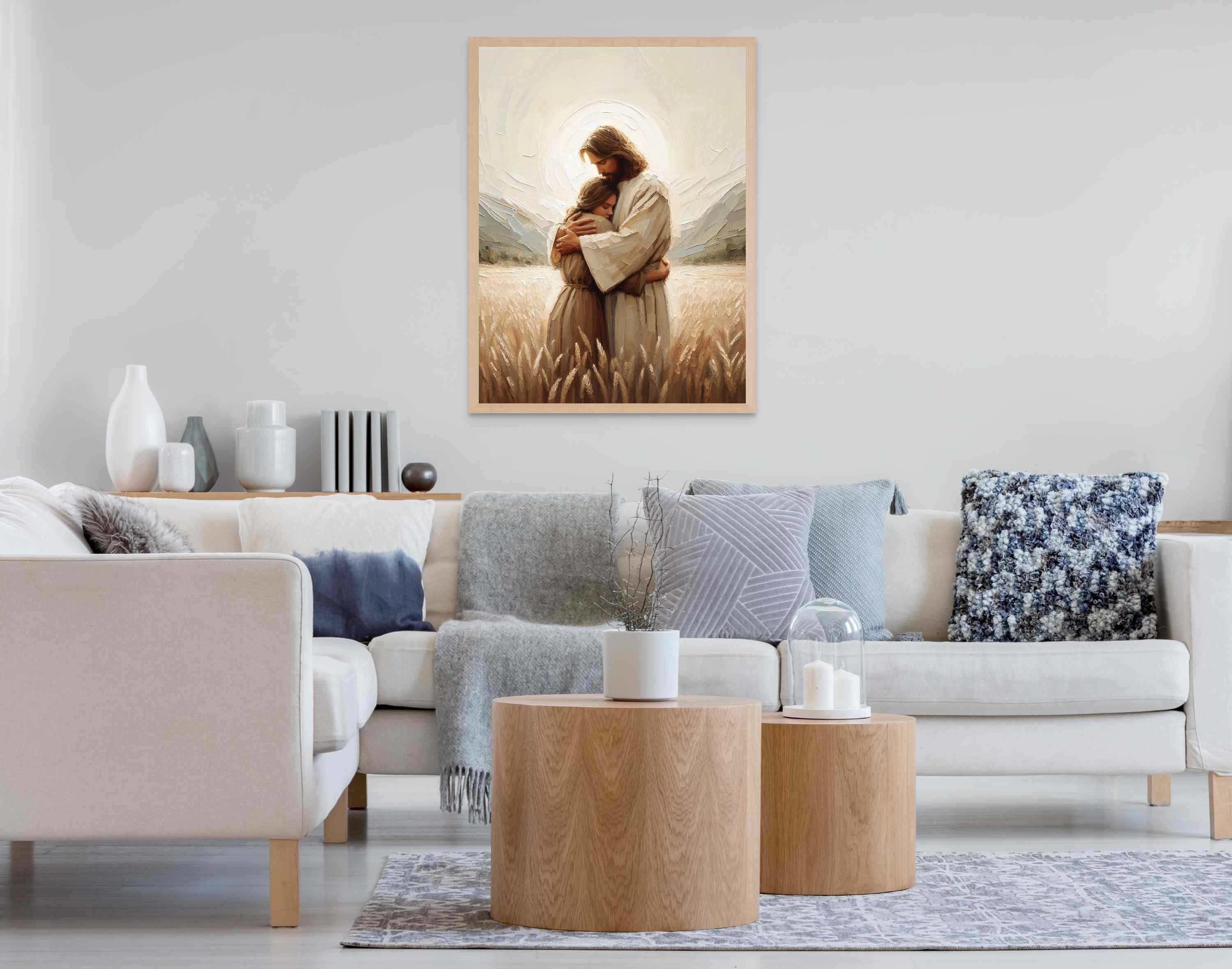 Divine Embrace, Christian Painting, Jesus Hugging a Woman, Picture of ...