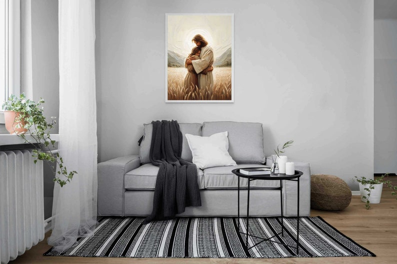 Divine Embrace, Christian Painting, Jesus Hugging a Woman, Picture of ...