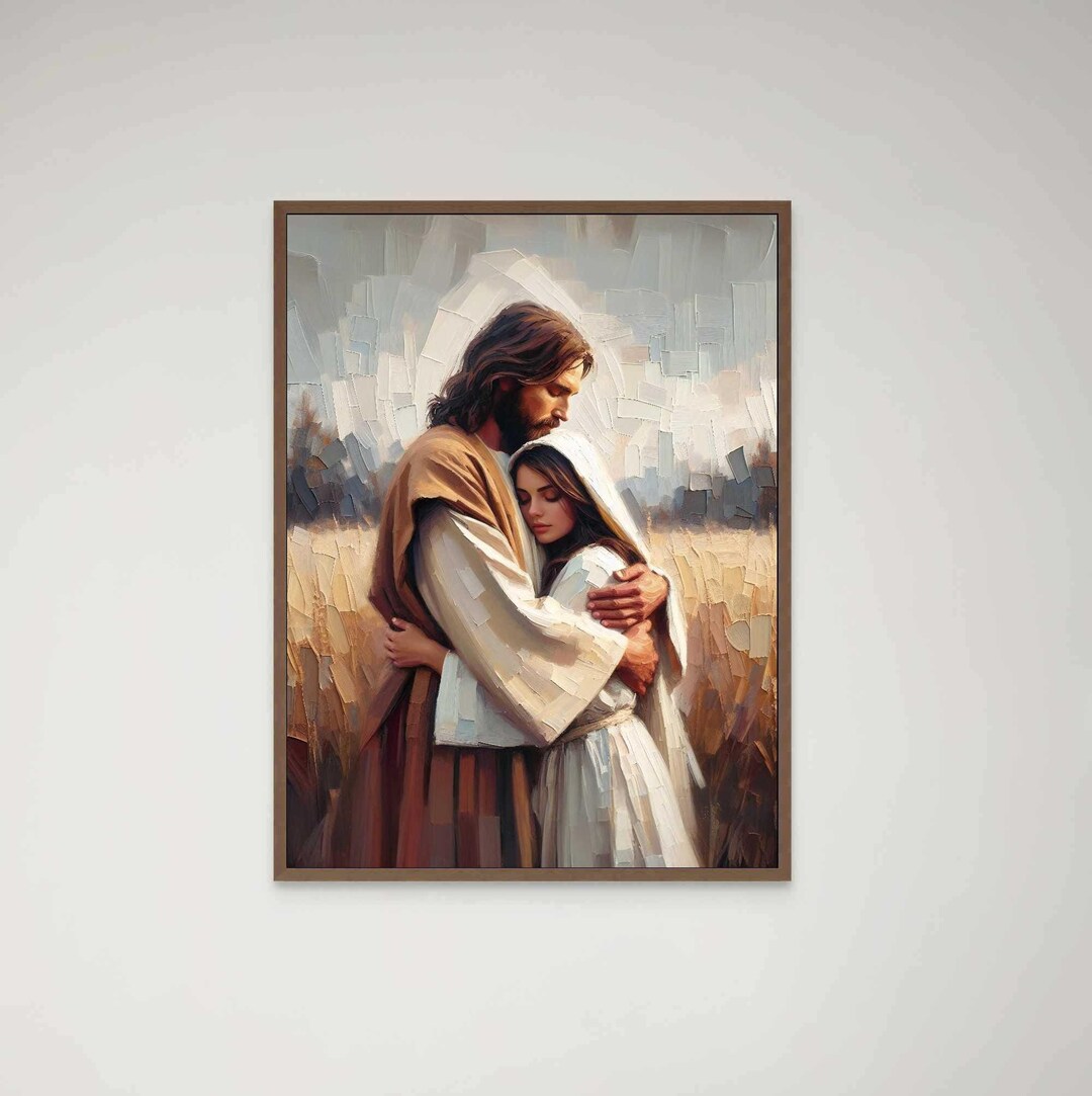 Flowing Faith, Christian Painting, Jesus With Girl, Picture of Christ ...