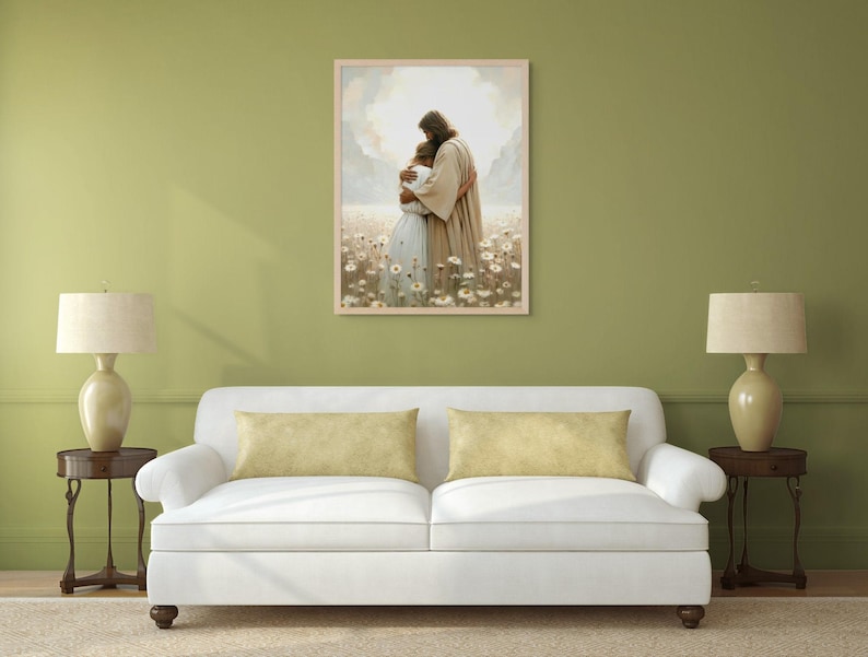 He Loves You, Christian Painting, Jesus Hugging Girl, Picture of Jesus ...