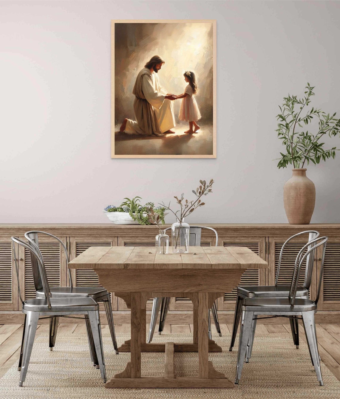 Gentle Saviour, Christian Art, Jesus With Girl, Jesus Wall Art, LDS Art ...