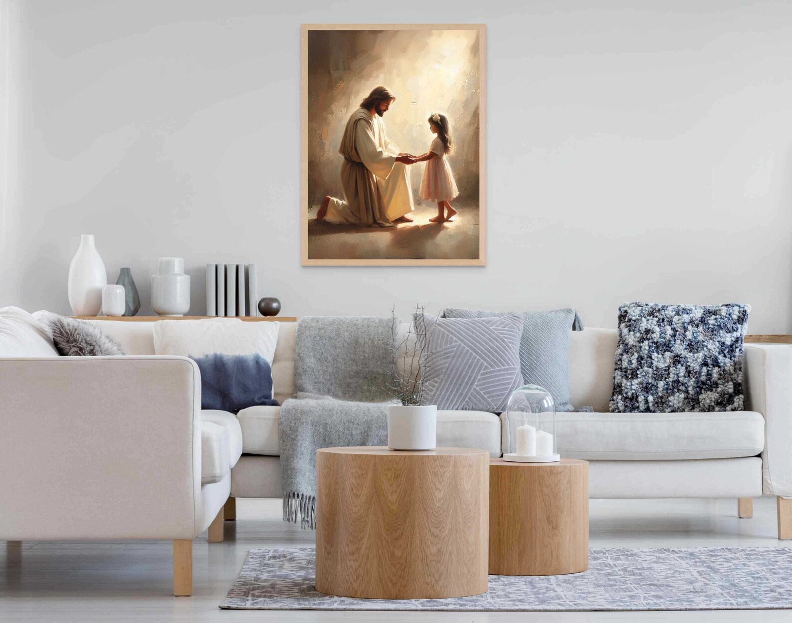 Gentle Saviour, Christian Art, Jesus With Girl, Jesus Wall Art, LDS Art ...