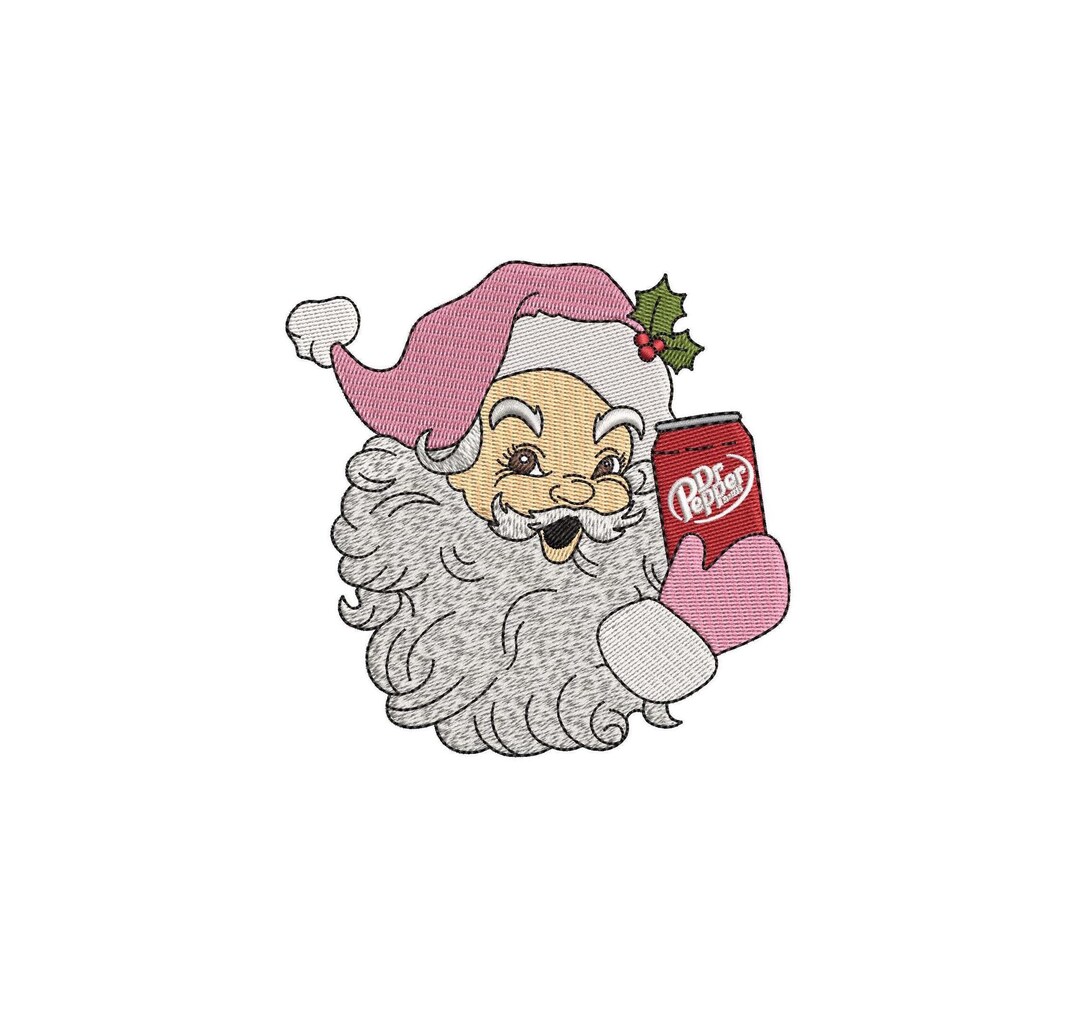 Christmas Embroidery Designs: Dr Pepper Santa Embroidery Machine Files ...