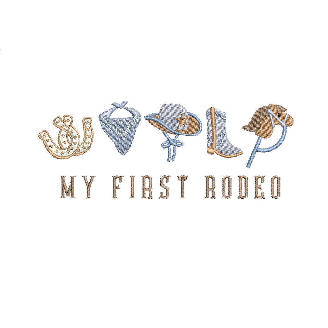 My First Rodeo Embroidery Design: Western Baby Machine Embroidery File ...
