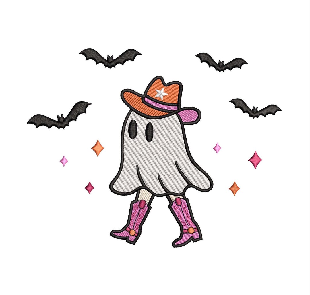 Fall Embroidery Design Halloween Machine Embroidery File Spooky Ghost ...