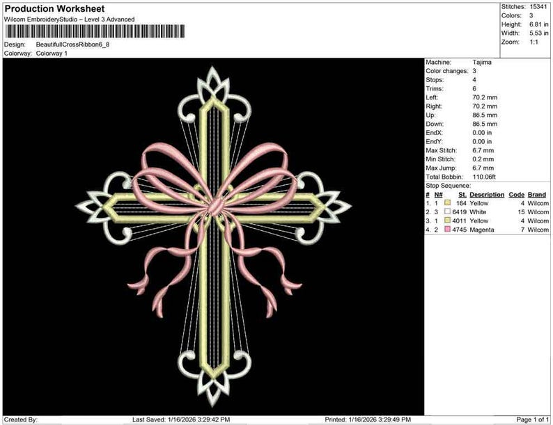 Easter Embroidery Designs: Coquette Cross Embroidery Machine File of ...