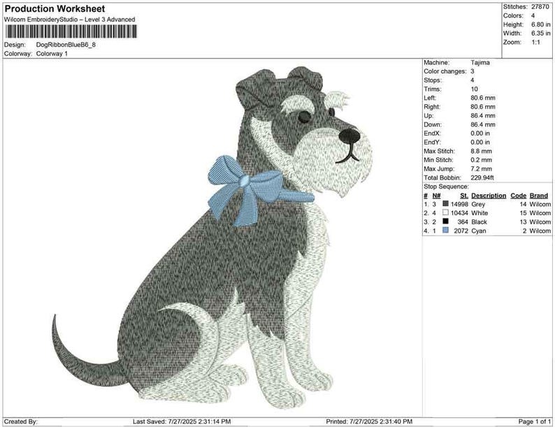 Schnauzer Embroidery Designs: Miniature Schnauzer Machine Embroidery ...