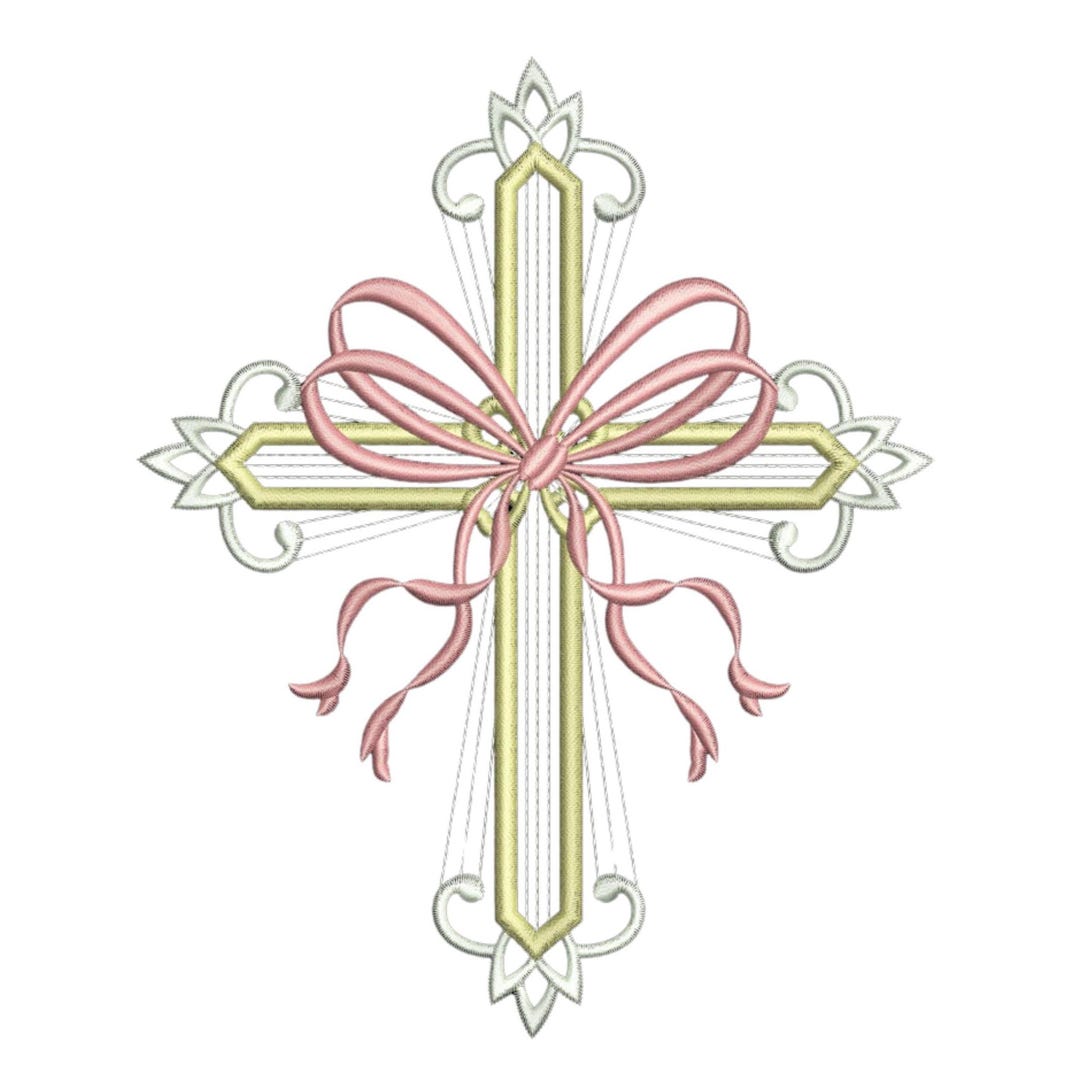 Easter Embroidery Designs: Coquette Cross Embroidery Machine File of ...