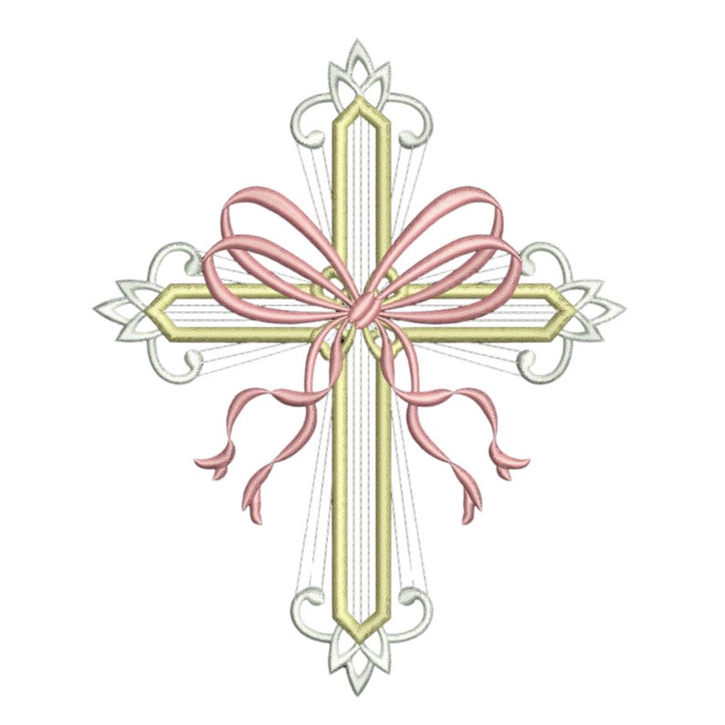 Easter Embroidery Designs: Coquette Cross Embroidery Machine File of ...