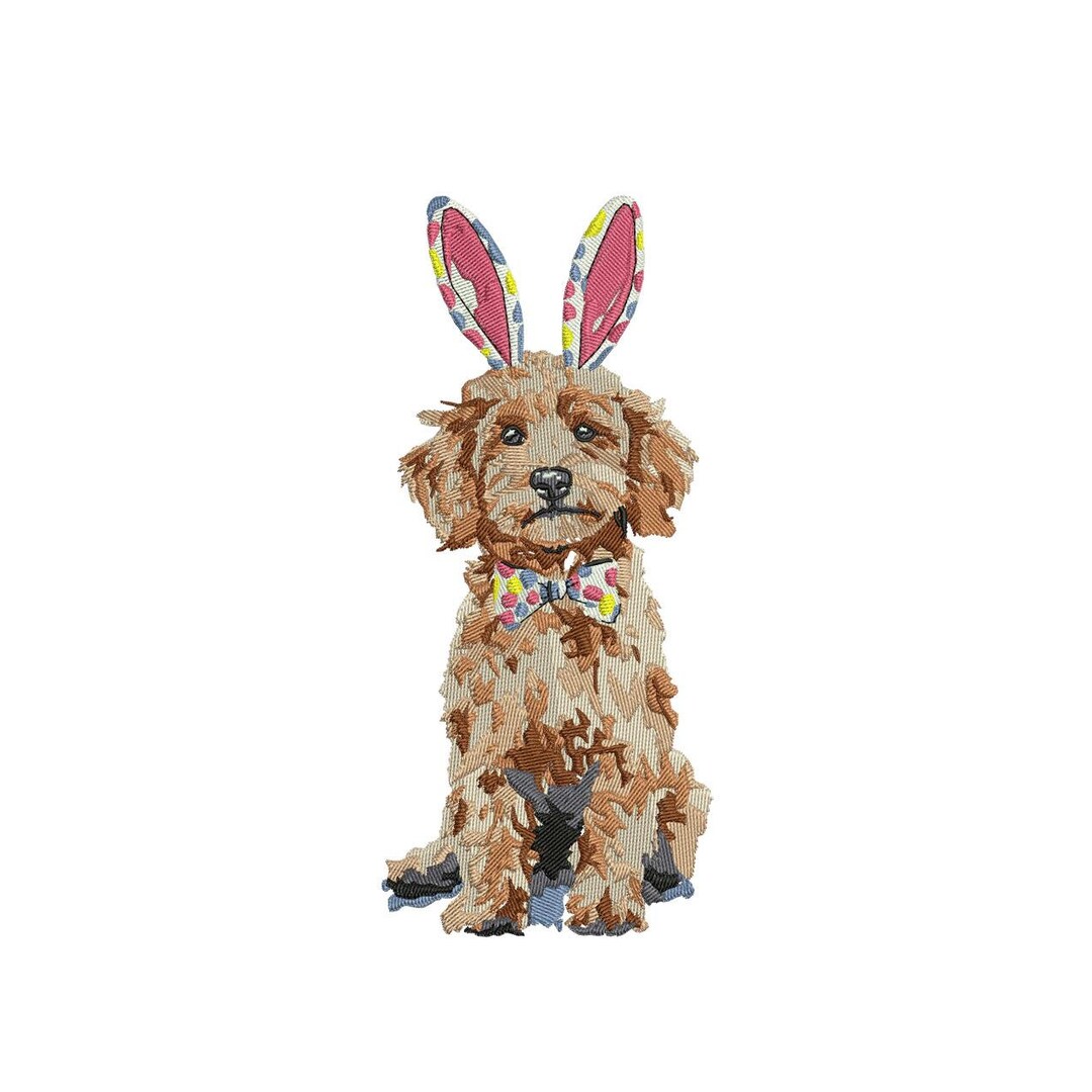 Goldendoodle Easter Puppy Embroidery File: Dog Mom Gift (PES, DST, EXP ...