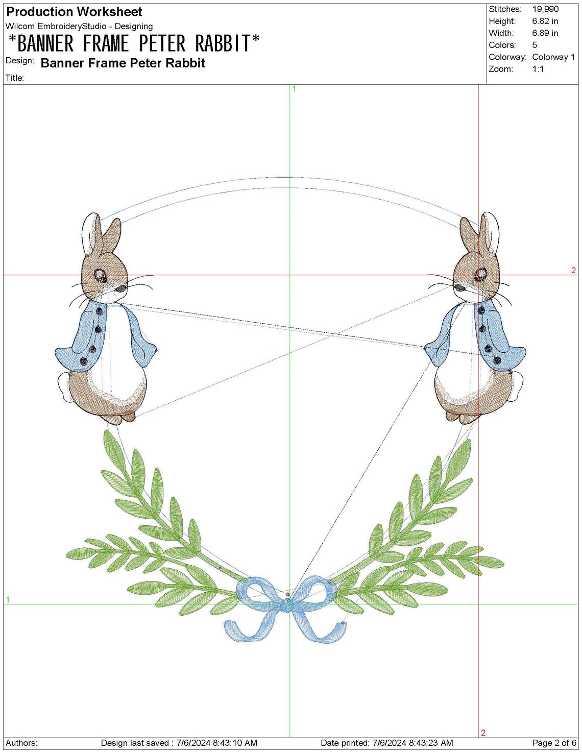 Banner Frame Peter Rabbit Winnie Embroidery DIGITAL PRODUCT Bmp Dgt Dst ...