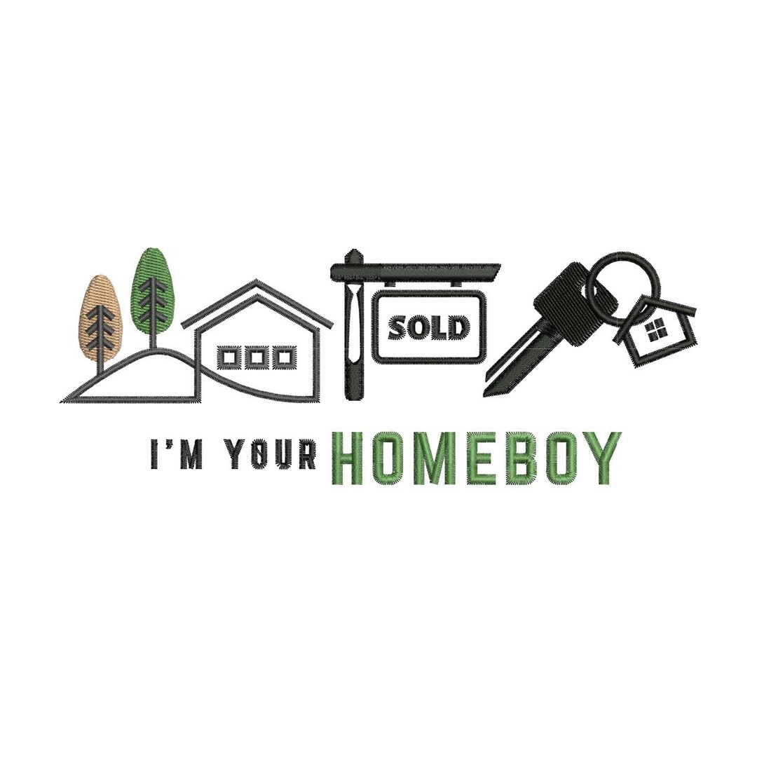 Realtor Embroidery Design: Homeboy Real Estate (digital Download) - Etsy