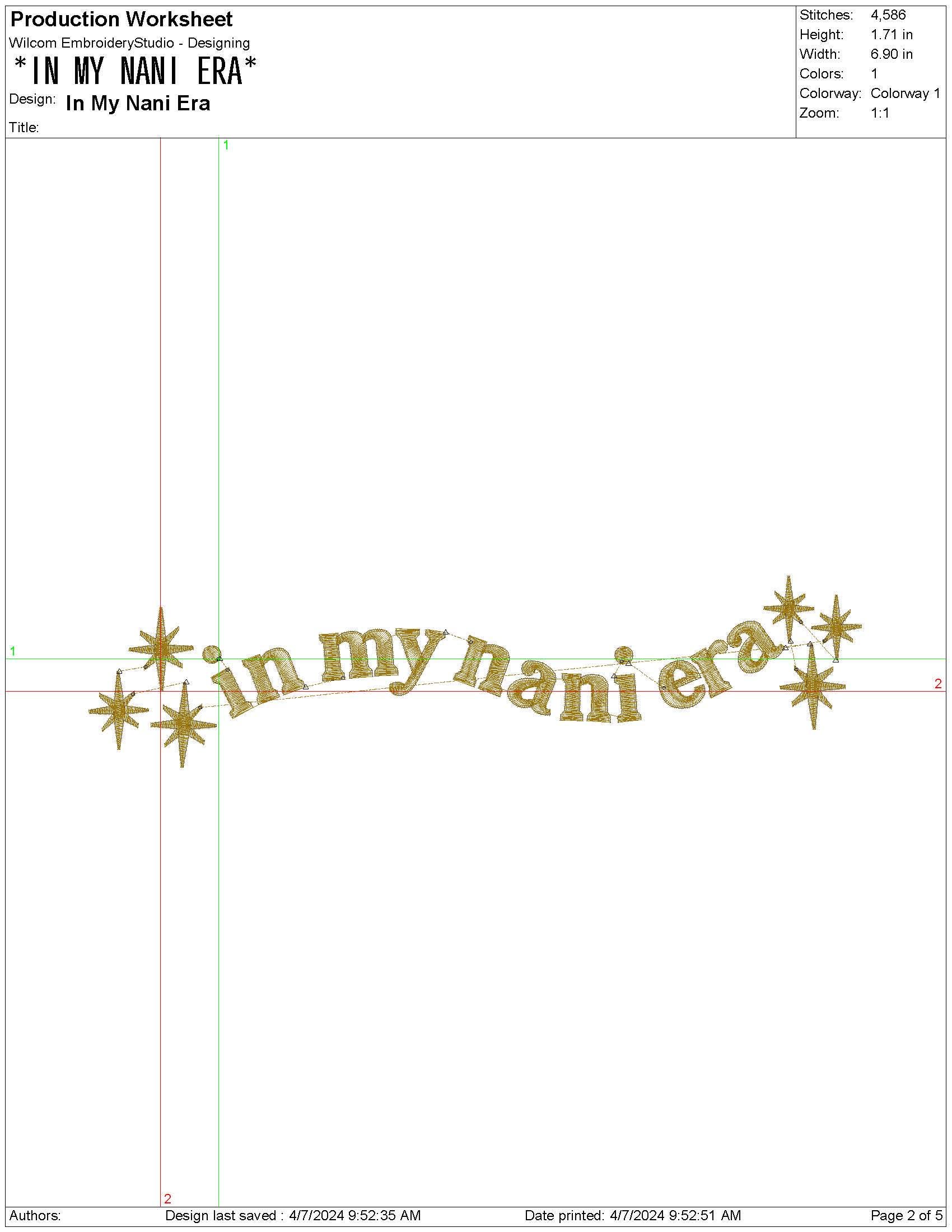 In My Nani Era Embroidery Design: Grandmother Gift (PES, DST) (digital ...