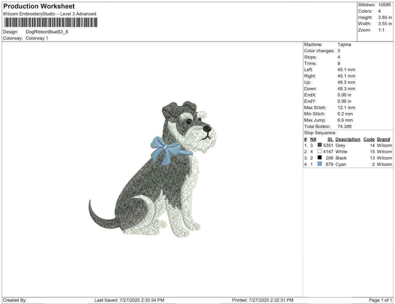 Schnauzer Embroidery Designs: Miniature Schnauzer Machine Embroidery ...