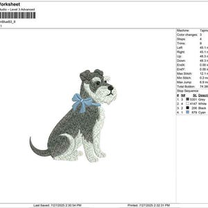 Schnauzer Embroidery Designs: Miniature Schnauzer Machine Embroidery ...