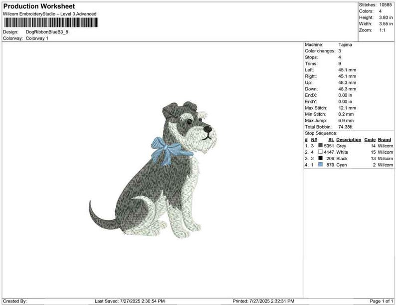 Schnauzer Embroidery Designs: Miniature Schnauzer Machine Embroidery ...