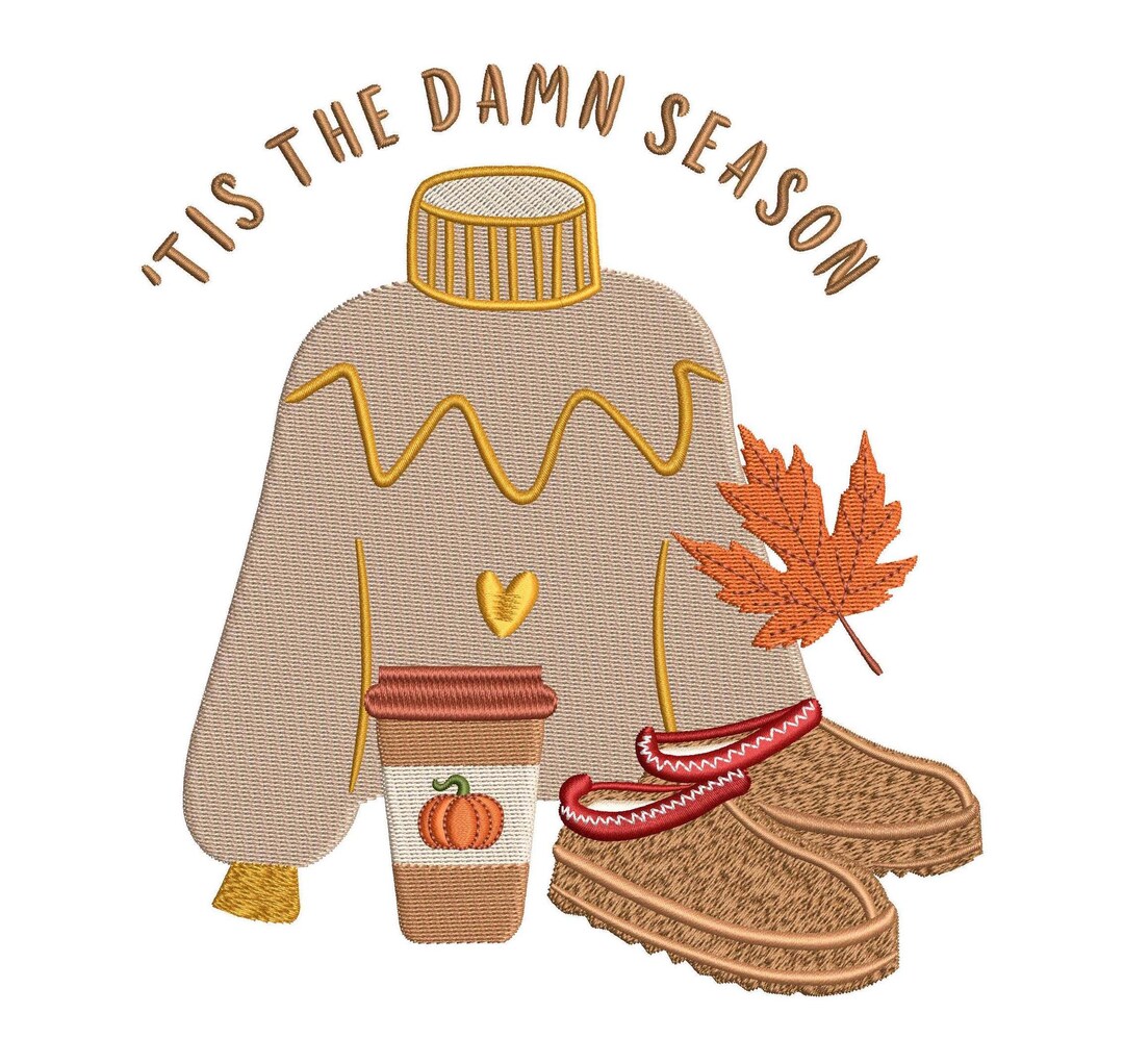 Taylor Tis the Damn Season Fall Embroidery Pes Dst Exp Hus Jef Sew Vp3 ...