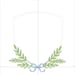 Bow and Leaf Frame Embroidery Design: Elegant Crest Machine Embroidery ...