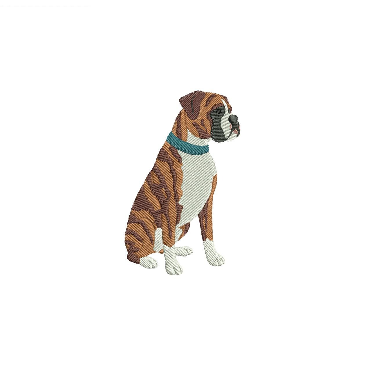 Brindle Boxer Embroidery Designs: Dog Embroidery File Cute Puppy With ...
