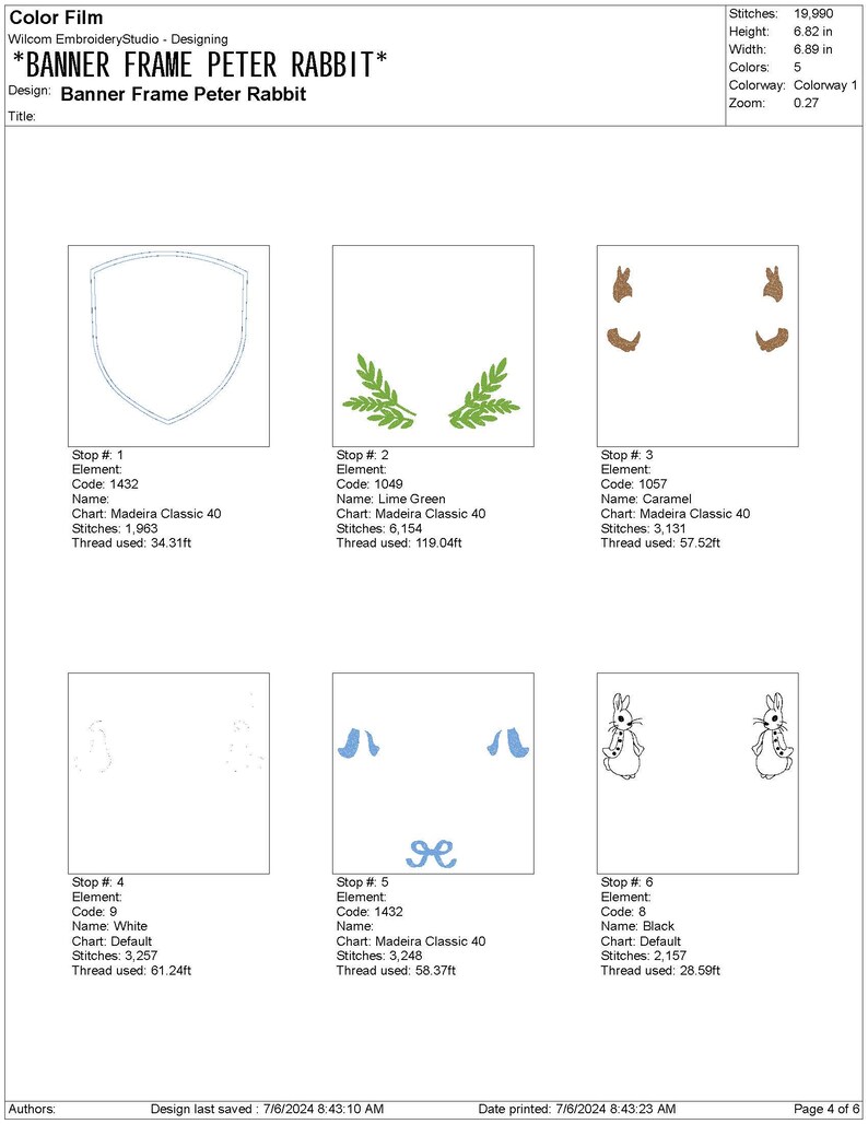 Banner Frame Peter Rabbit Winnie Embroidery DIGITAL PRODUCT Bmp Dgt Dst ...