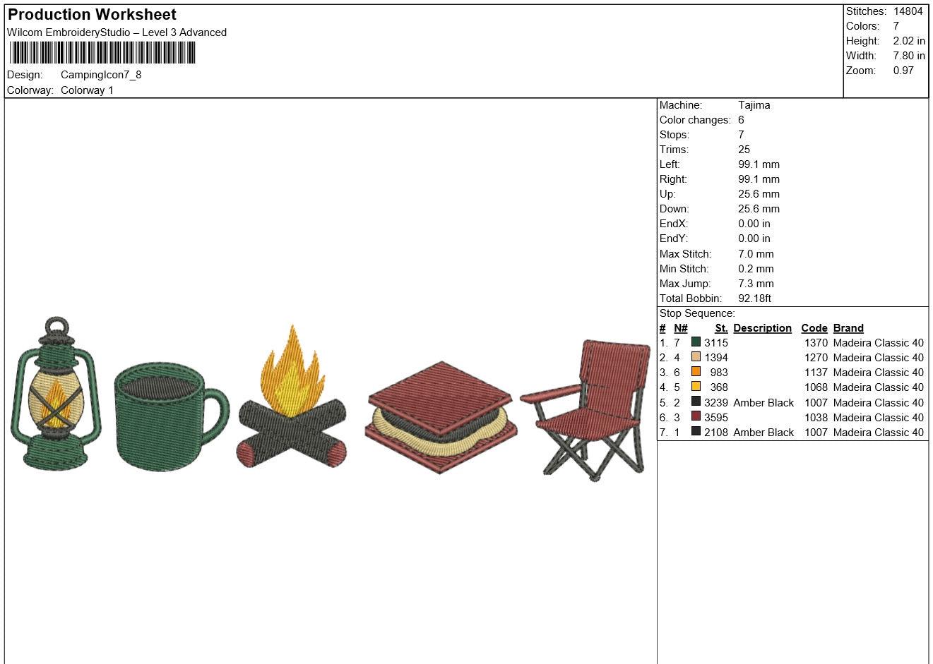 Camping Embroidery Designs: Campfire, Lantern, Coffee, S'mores, Camp ...