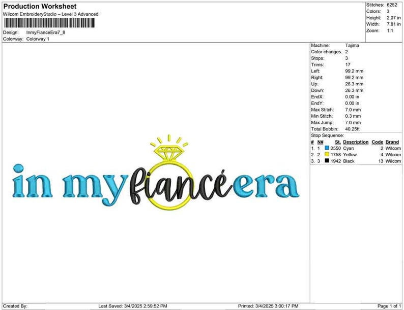 In My Fiancé Era Embroidery Design: Bridal Wedding File (digital ...