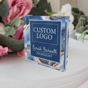 Custom Company Logo Office Desk Decor, Acrylic Business Logo Sign ...