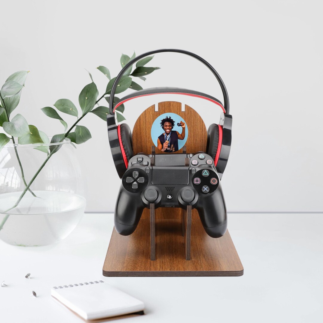 Wooden Headphone & Controller Stand | Gamer Accessory Organizer | PS5 ...