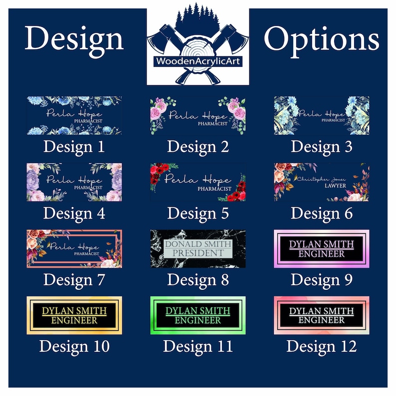 Custom Acrylic Name Plate, Office Name Plate, Personalized Name Plate ...