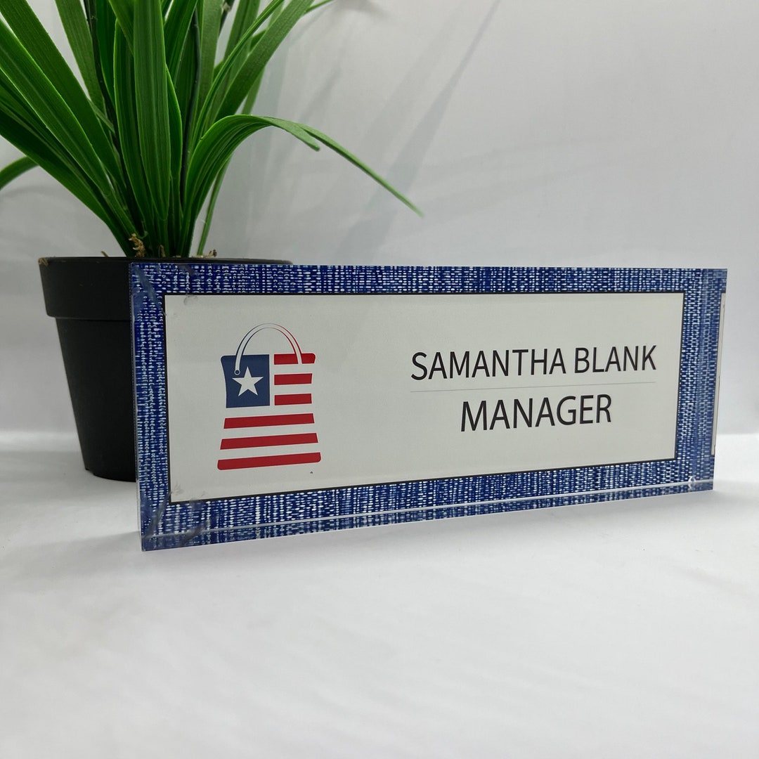 Personalized Company Logo Name Plate, Custom Logo Name Plate, Coworker ...