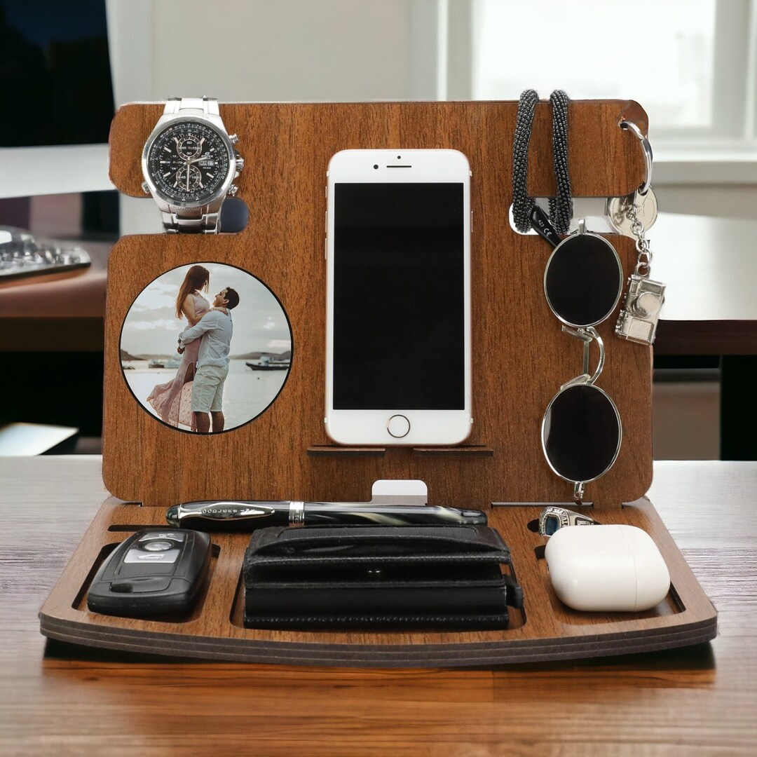 Personalised Wooden Docking Station With Neat Storage Solutions for ...