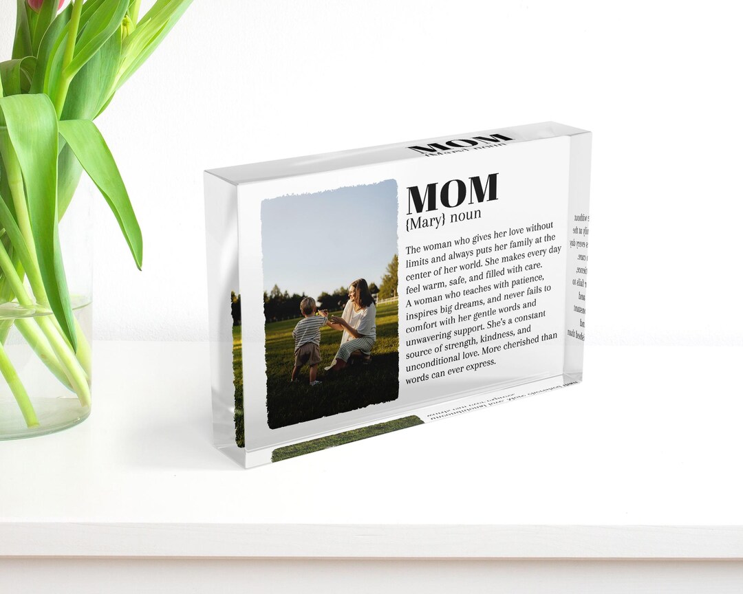 Personalized Mom Acrylic Block, Custom Photo Gift for Mother, Mother’s ...