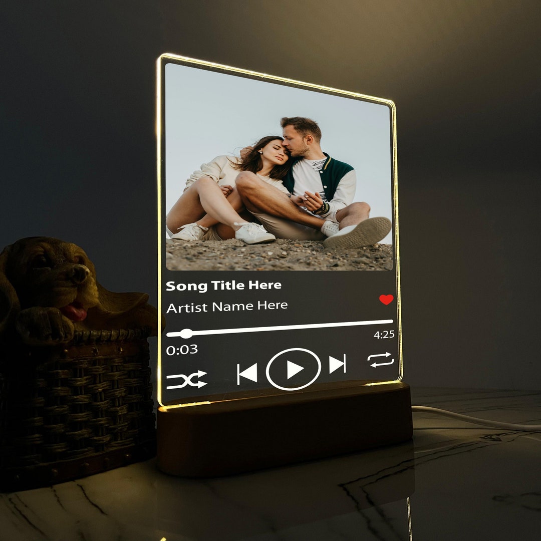 Personalized Acrylic Song With Photo, Custom Music Plaque Gifts ...