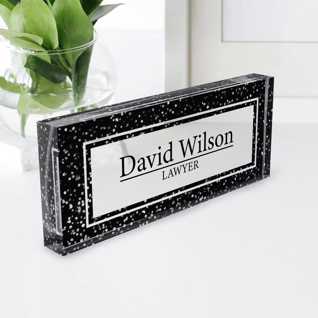 Custom Desk Plaque | Personalized Office Nameplate | Employee ...