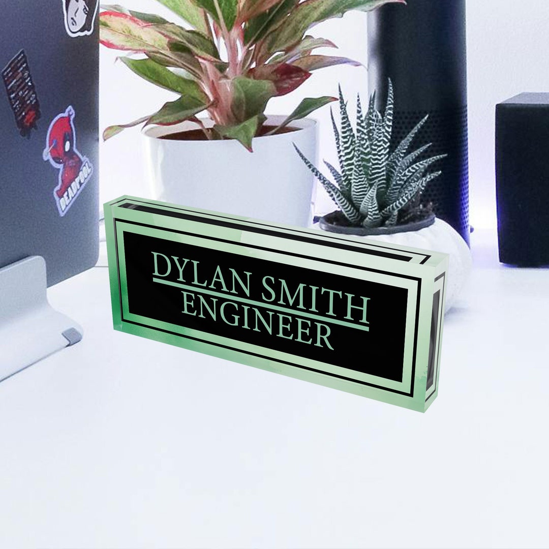 Custom Desk Name Plate for Men, Desk Name Plate for Manager, CEO ...
