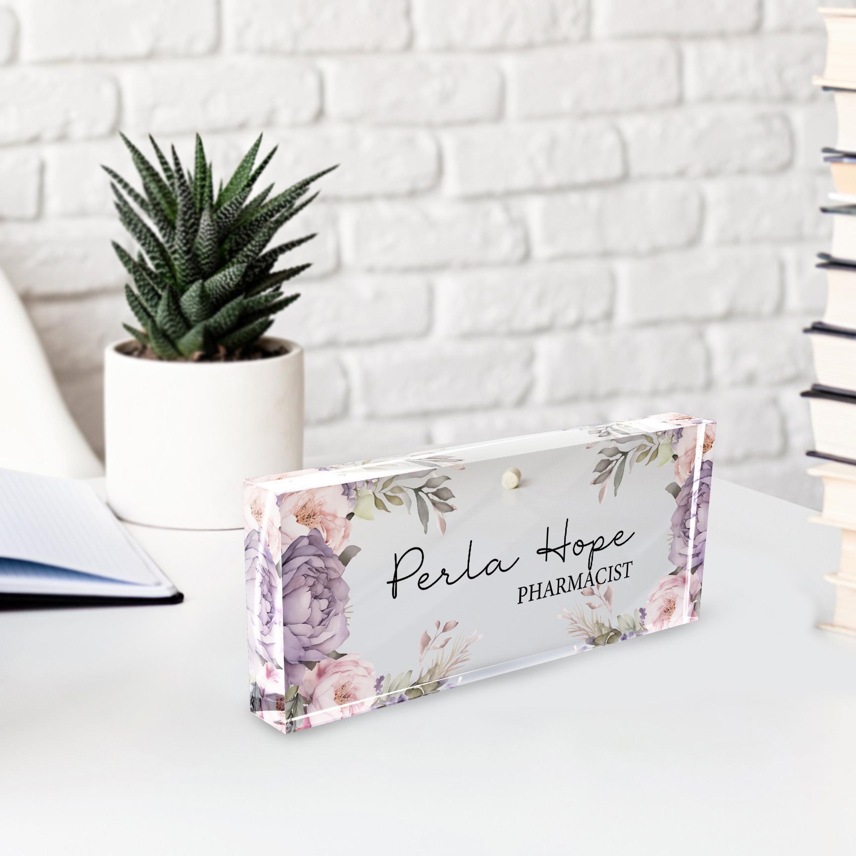 Custom Acrylic Name Plate, Office Name Plate, Personalized Name Plate ...