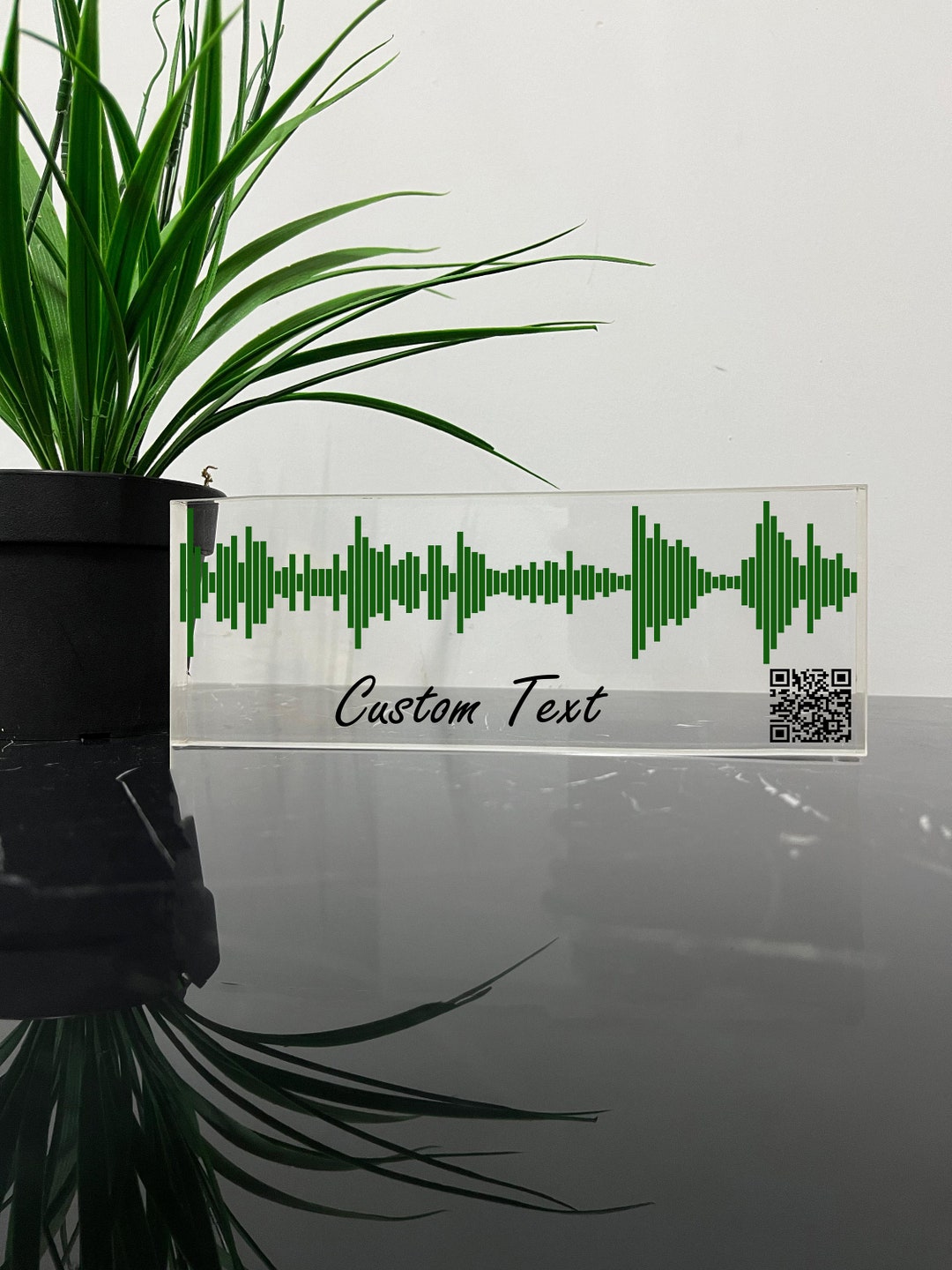 Song Plaque Custom, With QR Code, Soundwave Art, Soundwave Print, Sound ...