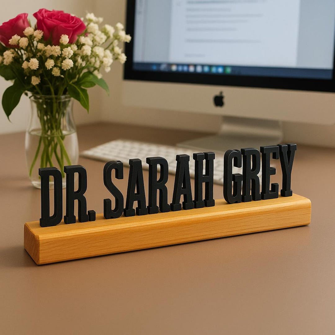 Desk Name Plate for Teacher, Principal, Executive, Custom Company ...