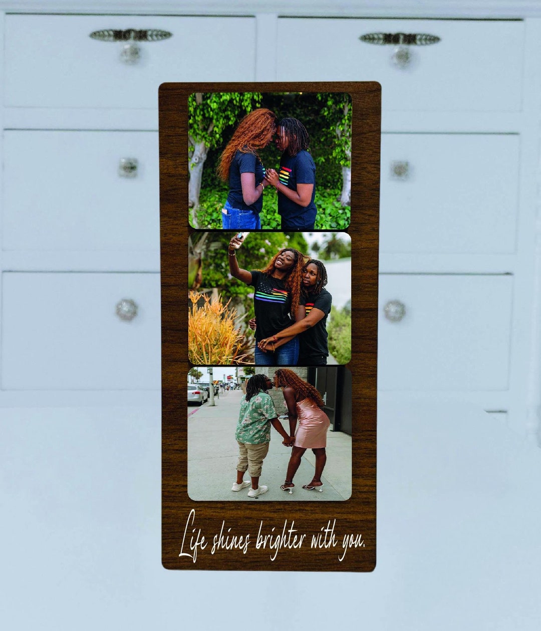 Custom Wooden Photo Print for Couple, Personalized Wedding Photo on ...