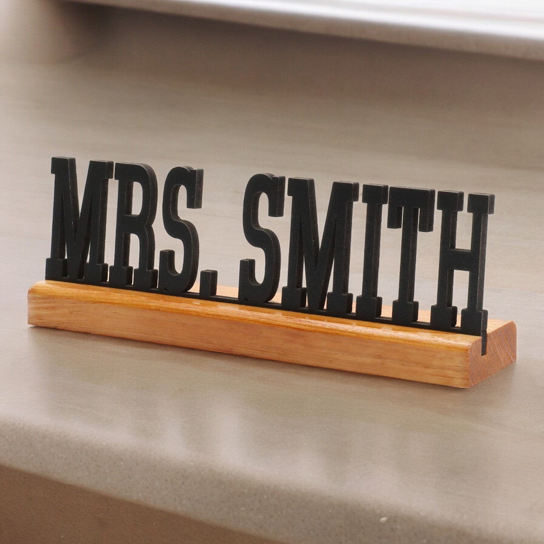 Custom Desk Name Plate, Desk Nameplate, Desk Name Plate Wood, Wood Name ...