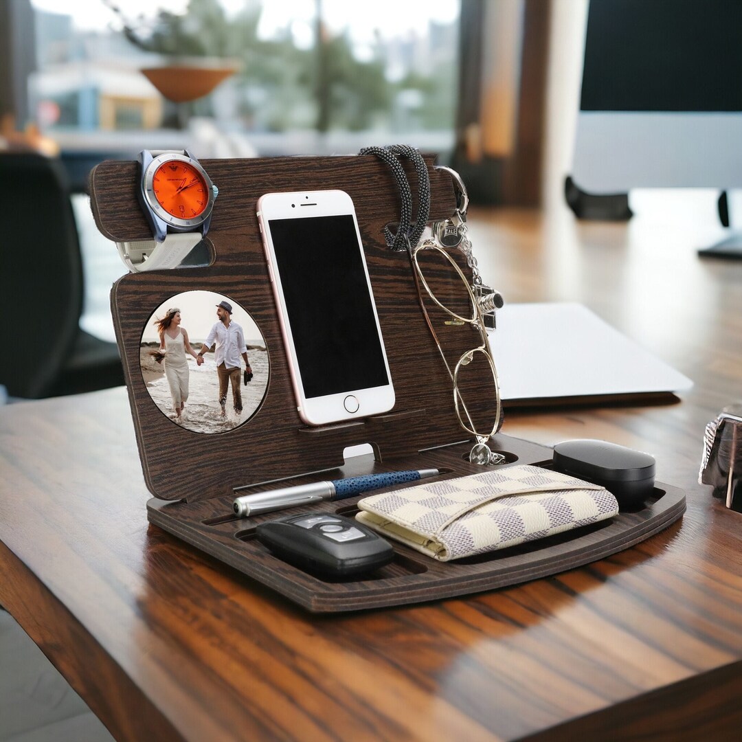 Personalised Wooden Docking Station With Neat Storage Solutions for ...