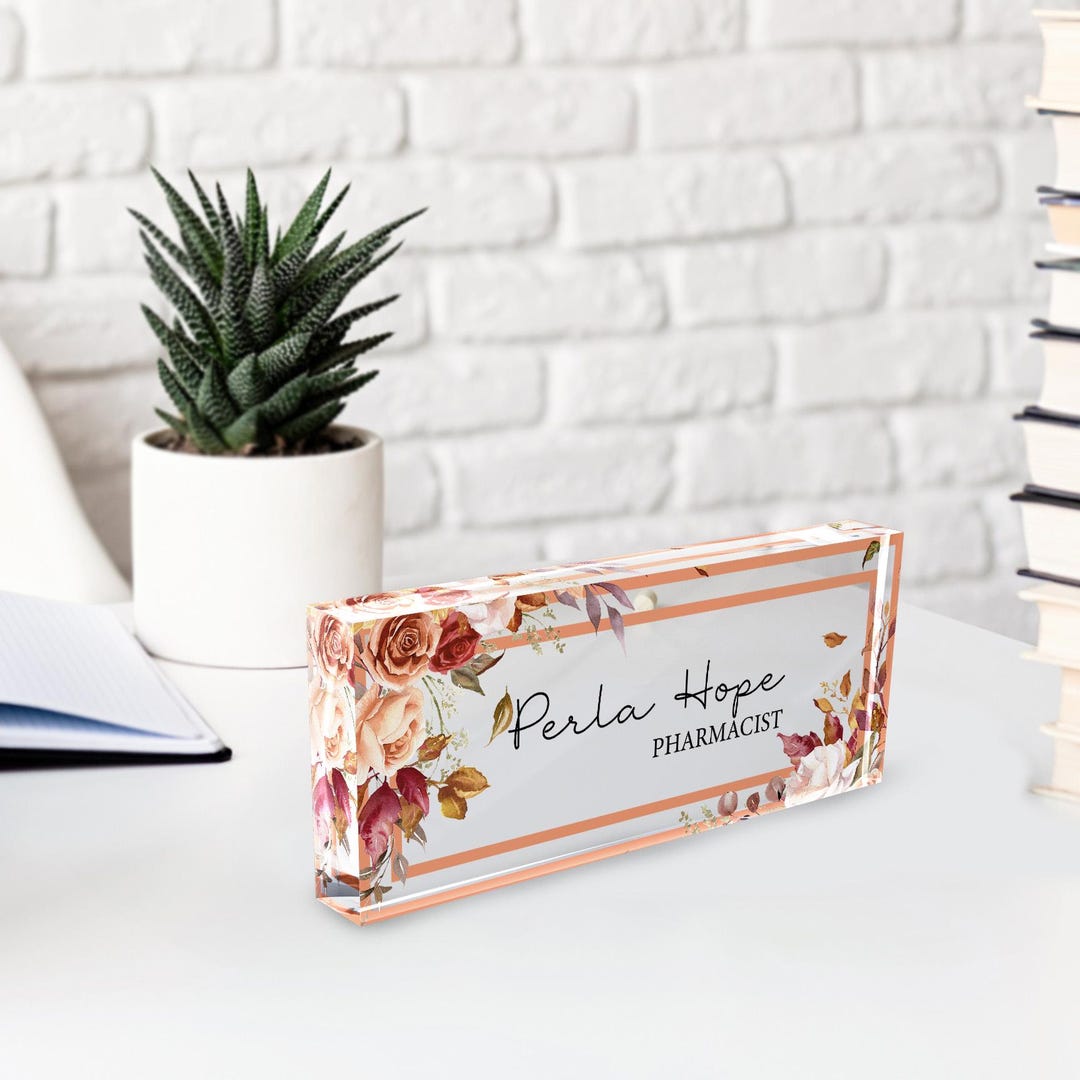 Custom Acrylic Name Plate, Office Name Plate, Personalized Name Plate ...